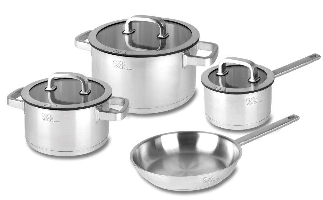 AMCOOK Exclusiv Topfset Senna S7 7-teilig perfekt für alle Muldenlüfter ...