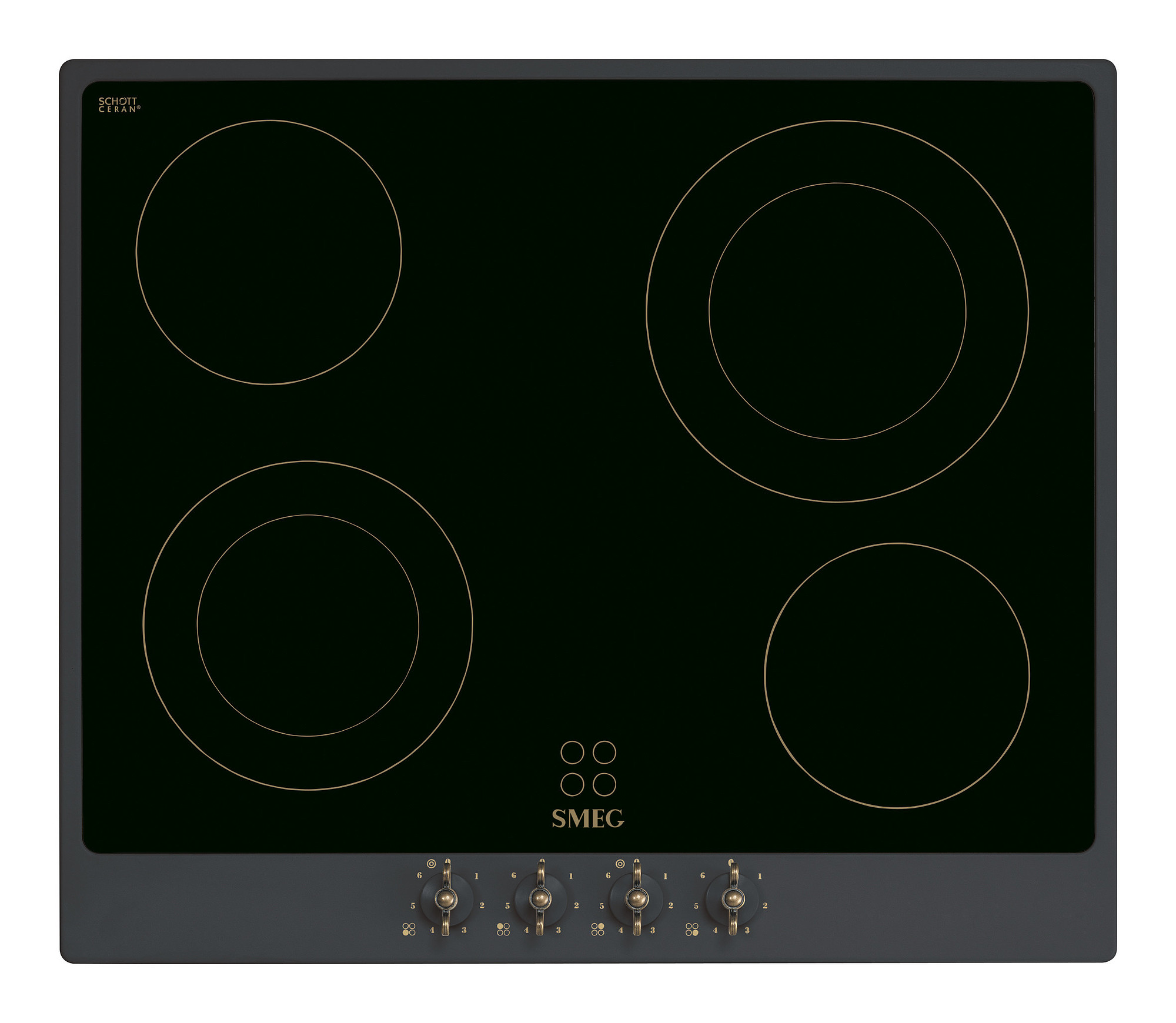 Smeg P864PO Einbau Kochfeld Glaskeramik 60 cm Nostalgie Design | lax ...