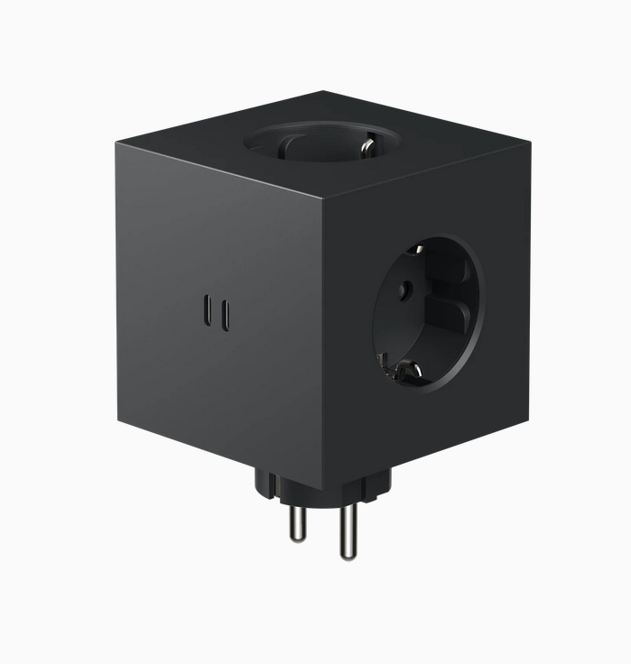 Avolt Square 2 Black 2-Fach USB-C (30W) Design 3x Steckdose OHNE Kabel ...